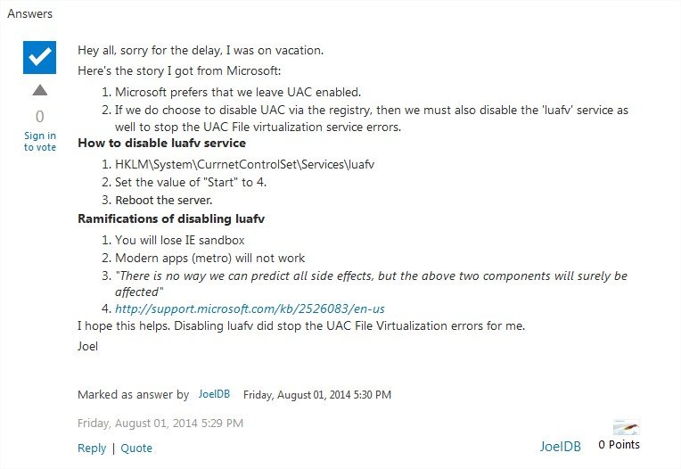 TUTOS.EU : Désactiver l'UAC sur un Windows serveur 2008